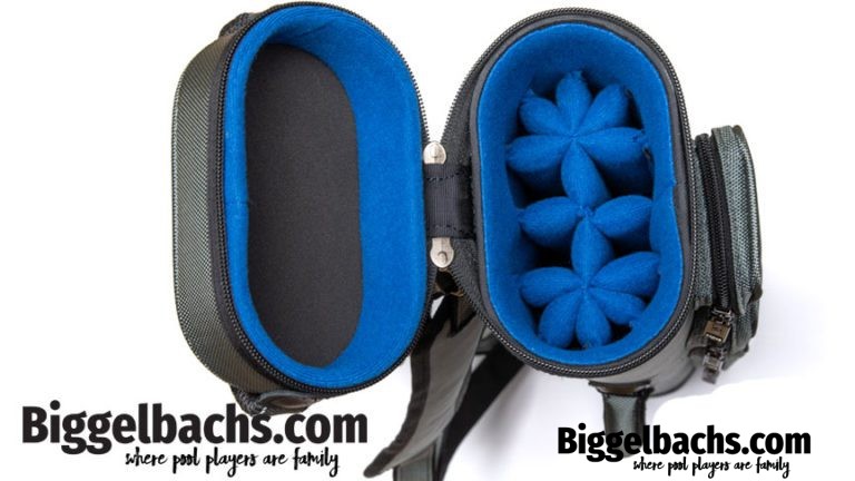 Black 4x8 Pool Cue Backpack Case | Biggelbachs