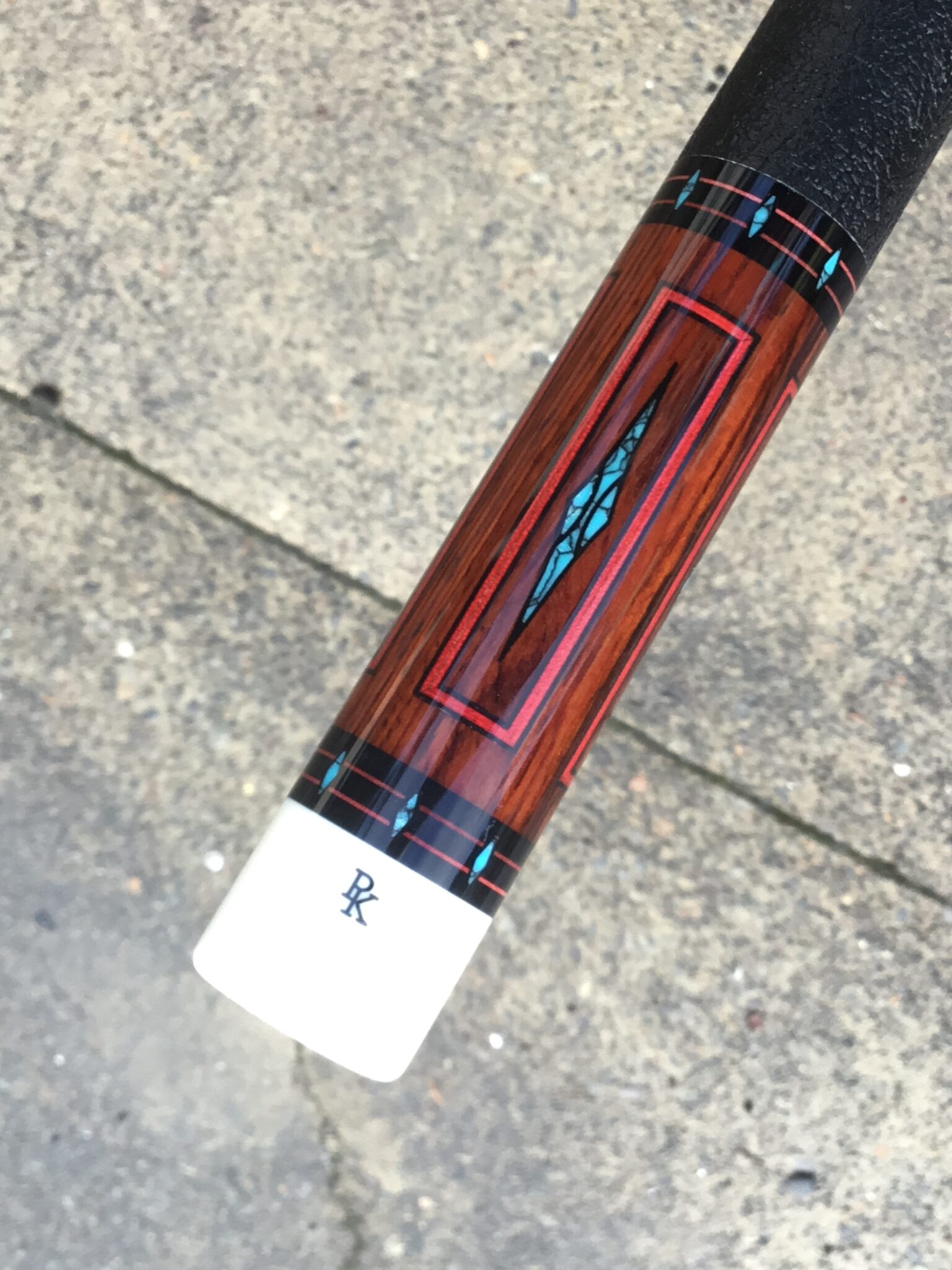 PK (Cocobolo/Flame Veneers) Pool Cue | Biggelbachs
