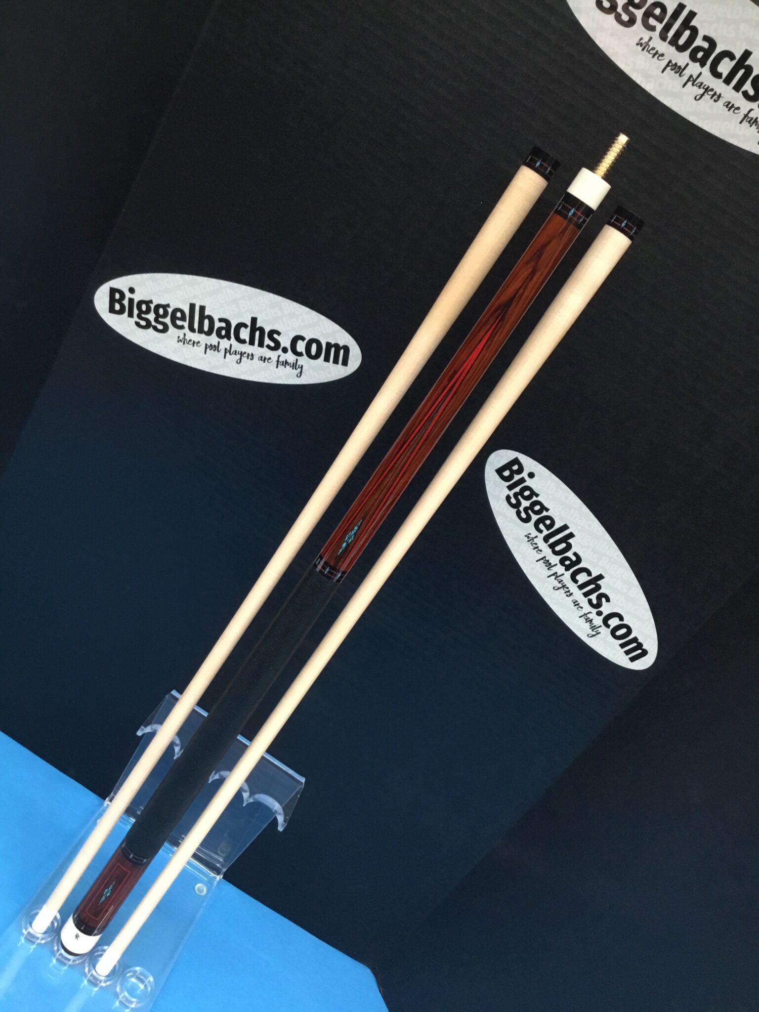 PK (Cocobolo/Flame Veneers) Pool Cue | Biggelbachs