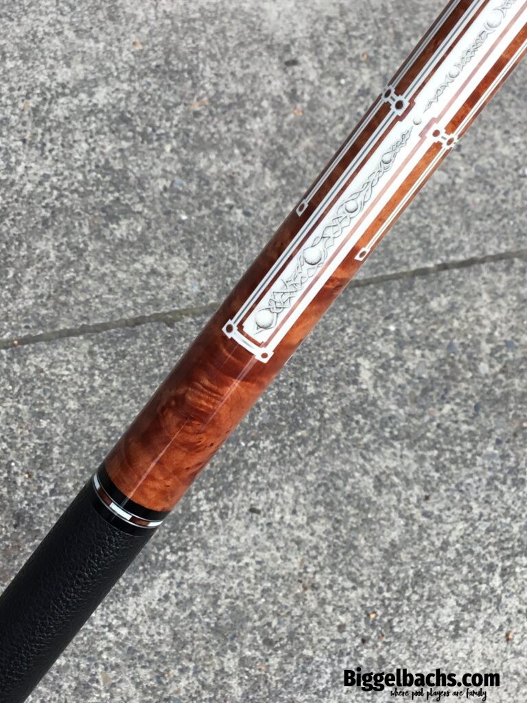 Nitti (Burl Box Scrimshaw) Pool Cue | Biggelbachs