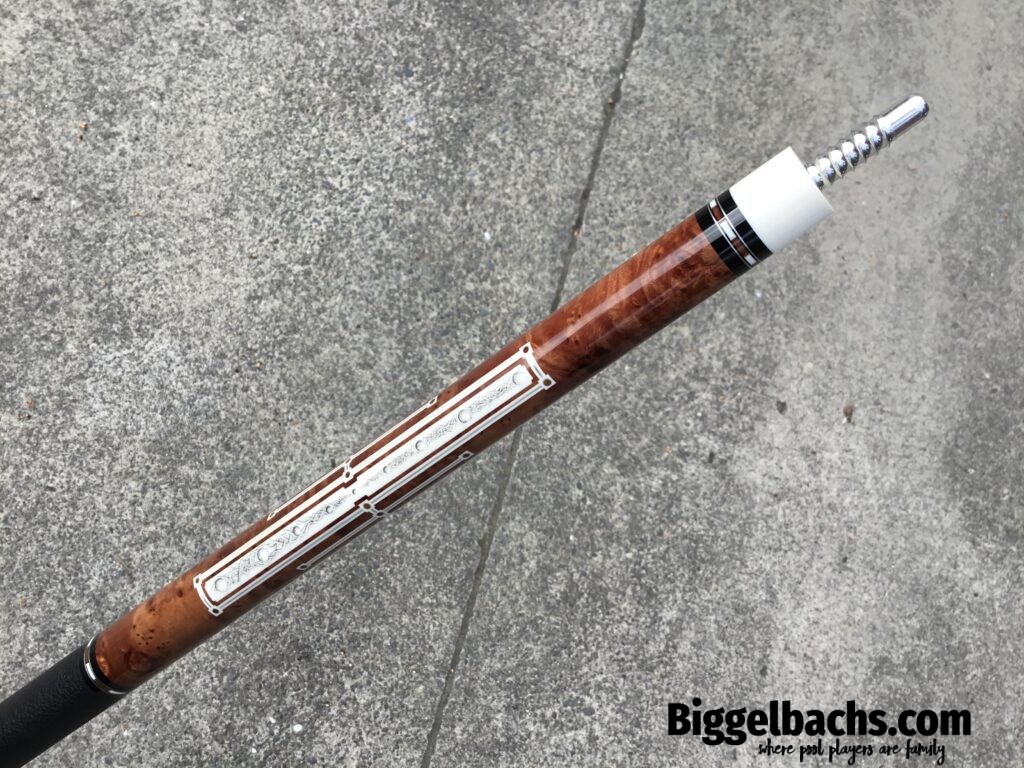 Nitti (Burl Box Scrimshaw) Pool Cue | Biggelbachs