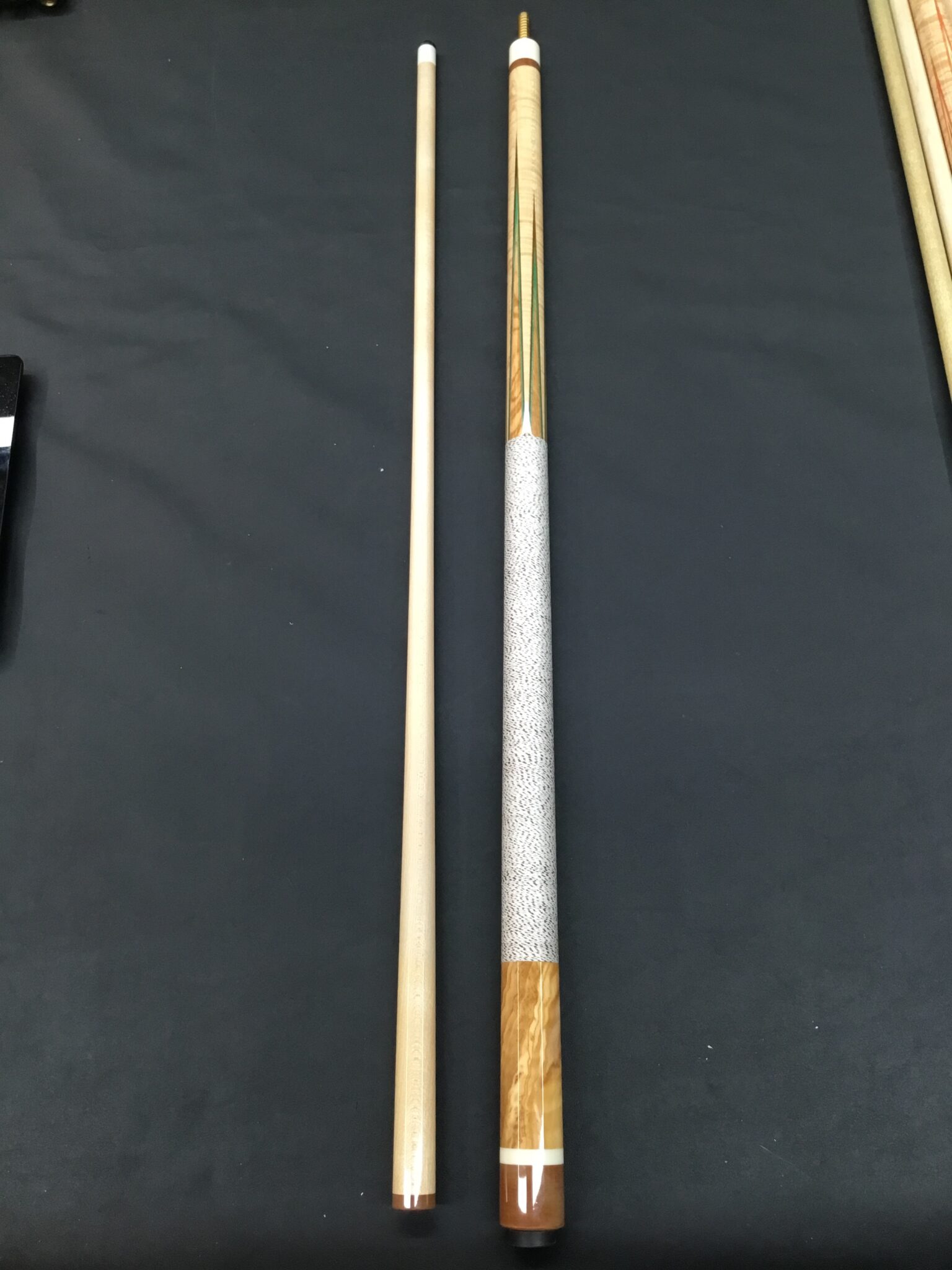 Jim Pierce (6-pt w/ Green Veneers) Pool Cue | Biggelbachs