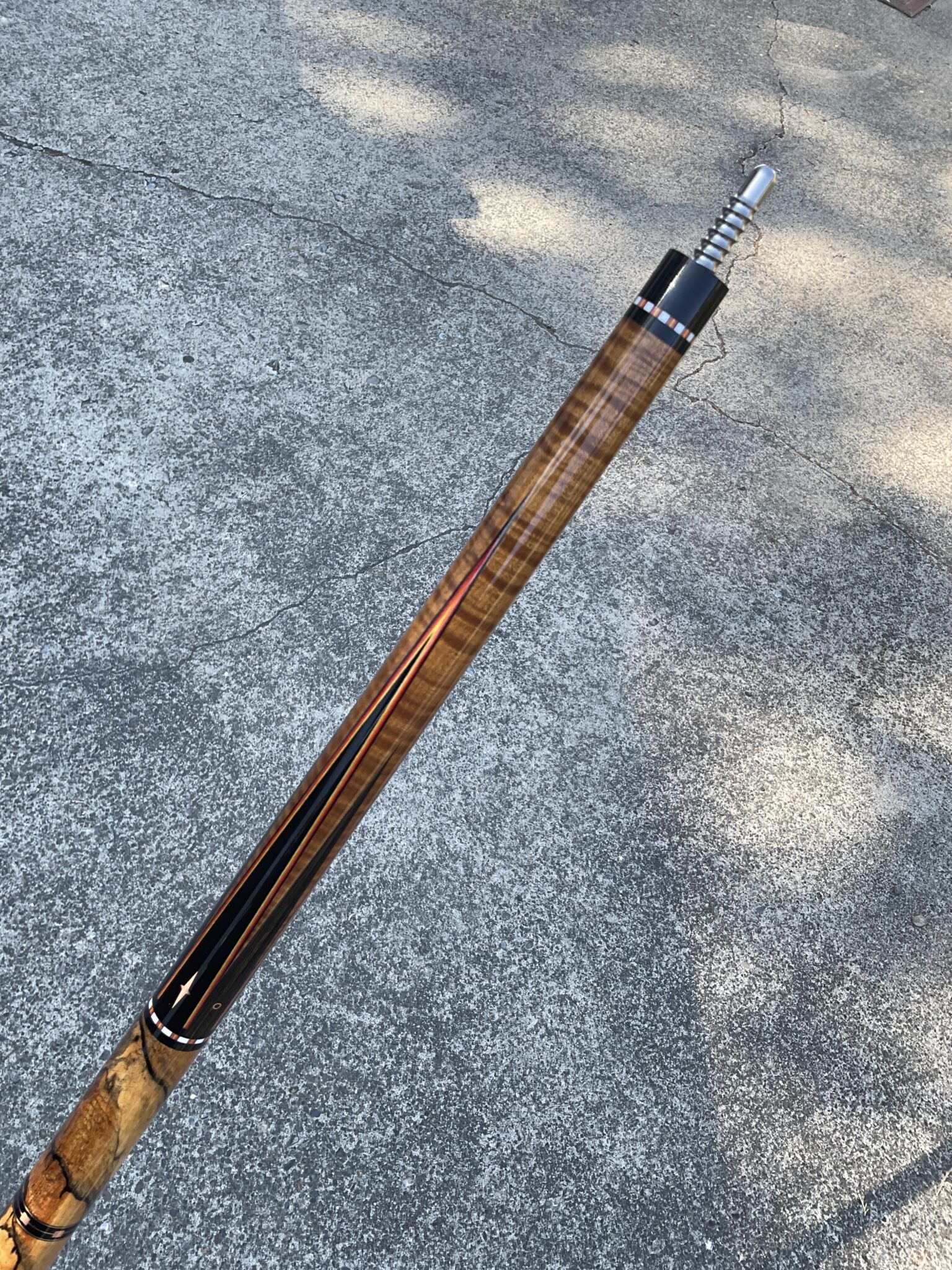 Elliott (Figured Handle w Copper) Pool Cue | Biggelbachs